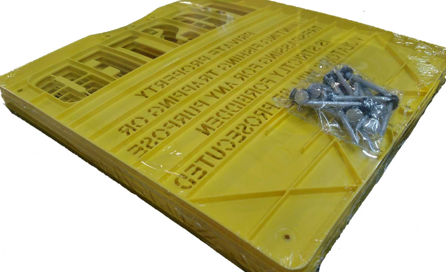 Extra Durable Polymer Sign – Orange – No Trespassing Signs